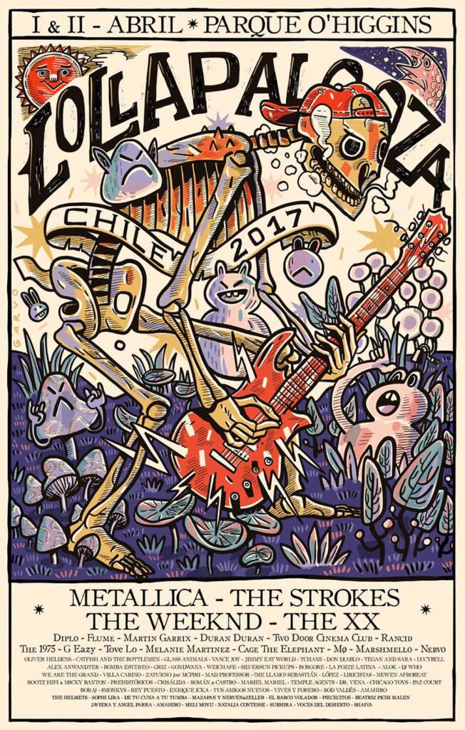 Mira los afiches que nos dejó Lollapalooza Chile del 2017 al 2022 ...